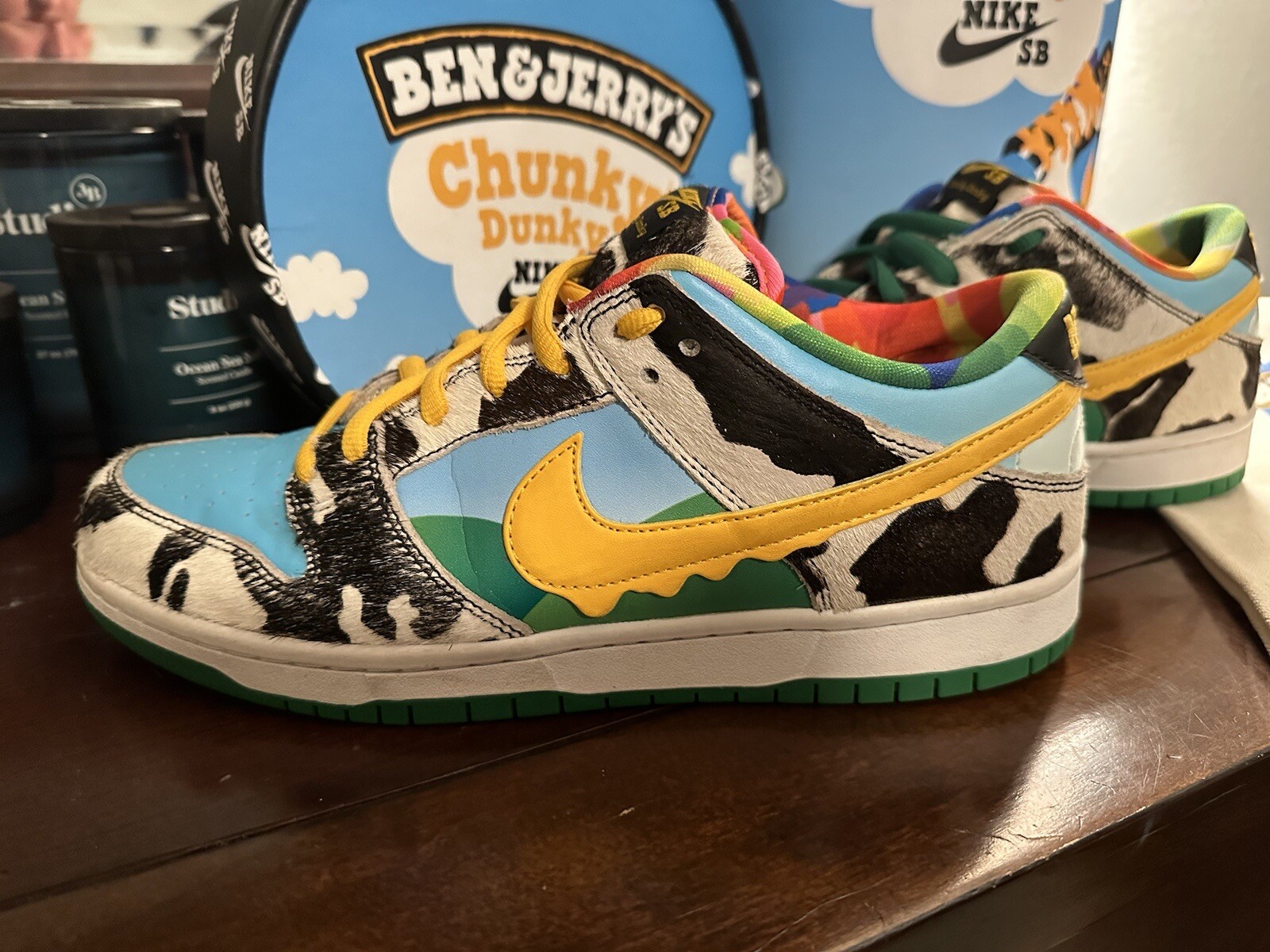 Size 10 - Nike Dunk Low SB Special Ice Cream Box x Ben & Jerry's Chunky ...