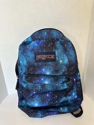 JANSPORT Backpack Unisex Adult Big Student Blue Cosmic Galaxy Backpack ...