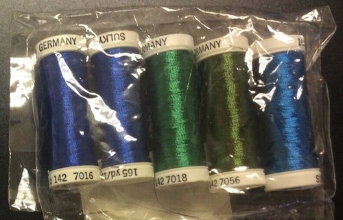 ASSORTED SULKY METALLIC EMBROIDERY THREAD- 5 SPOOLS PER PACK | eBay