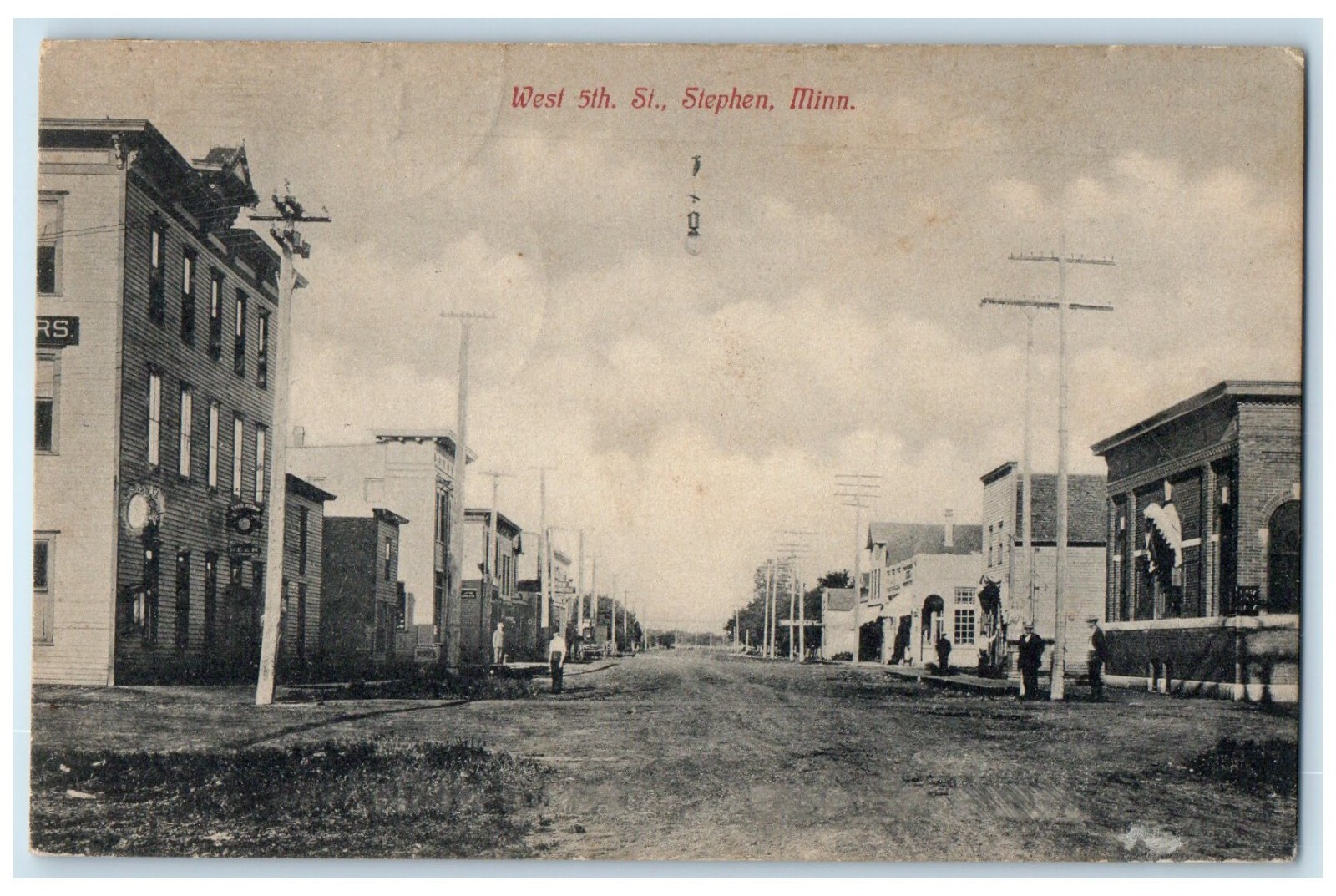 1909 View Of West 5TH Street Stephen Minnesota MN Posted Antique ...