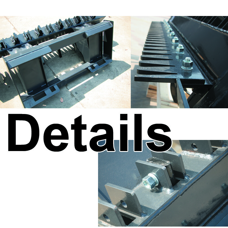 Landhonor 72in Skid Steer Land Leveler Ripper Comb Scarifier Hydraulic ...