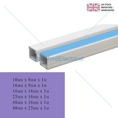 Mini Cable Trunking Self Adhesive Multi Colour White PVC Conduit TV ...