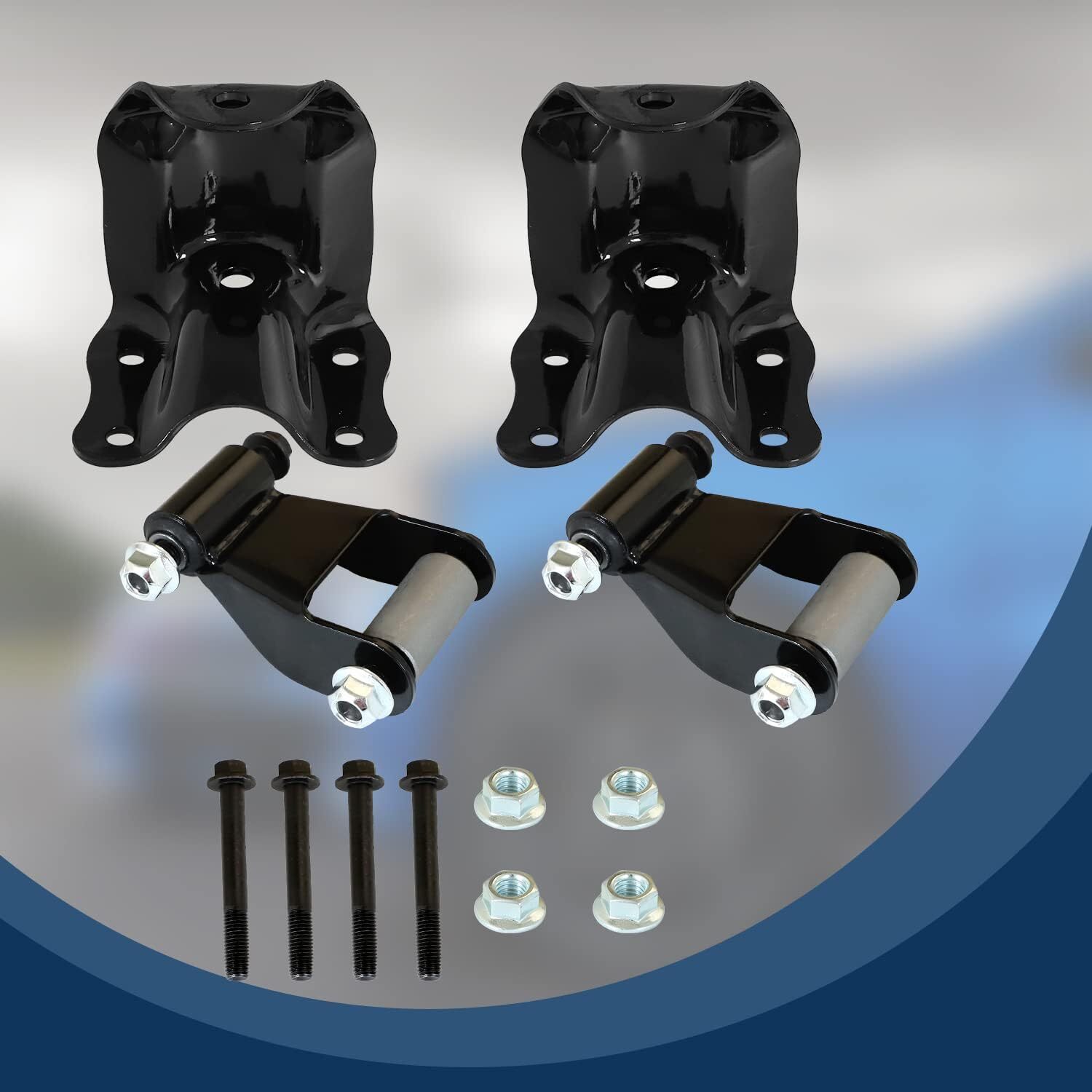 Rear Leaf Spring Hanger Bracket and Shackle Kit for Ford Ranger 722-001 ...