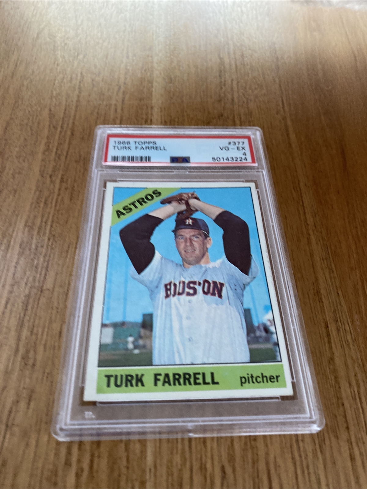 1966 Topps baseball card #377 Turk Farrell, Houston Astros graded PSA 4 ...