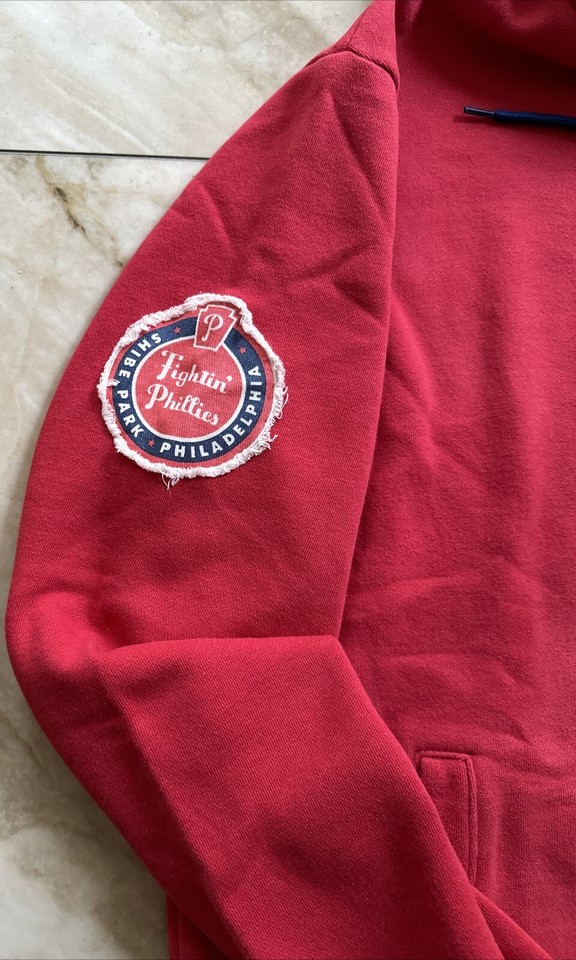 Fightin Phillies Wright &Ditson Retro Logo Zip Up Hoodie Men’s Size X ...