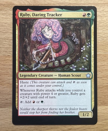 Ruby, Daring Tracker (Altered) Hand-Painted mtg Card, 1/1 painting | eBay