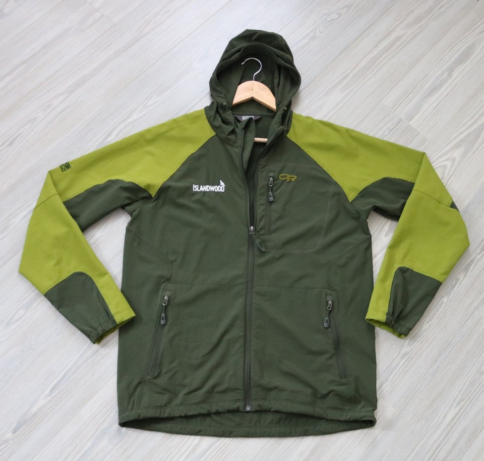 Outdoor Research Jacket Men's M Green Ferrosi Hoody Softshell Stretch ...