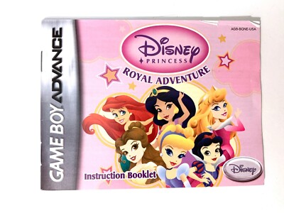 Disney Princess Royal Adventure GameBoy Advance Instruction Manual Only ...