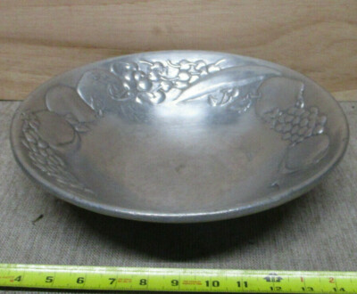 The Wilton Co RWP Large Round Pewter Fruit Bowl 12 3/4" Salad | eBay