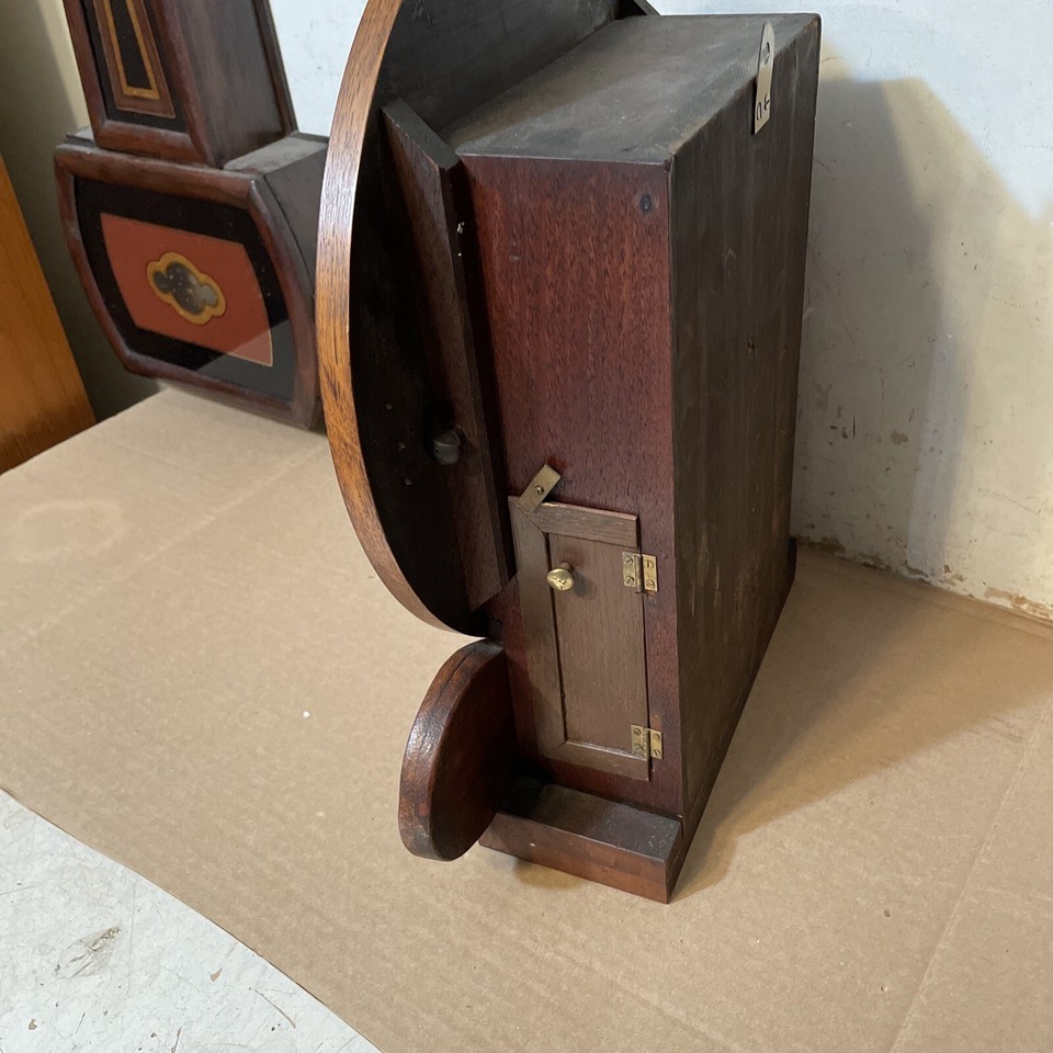 Antique Welch Mfg Anglo Style Carved Wood Wall Mantle Clock Case Parts ...