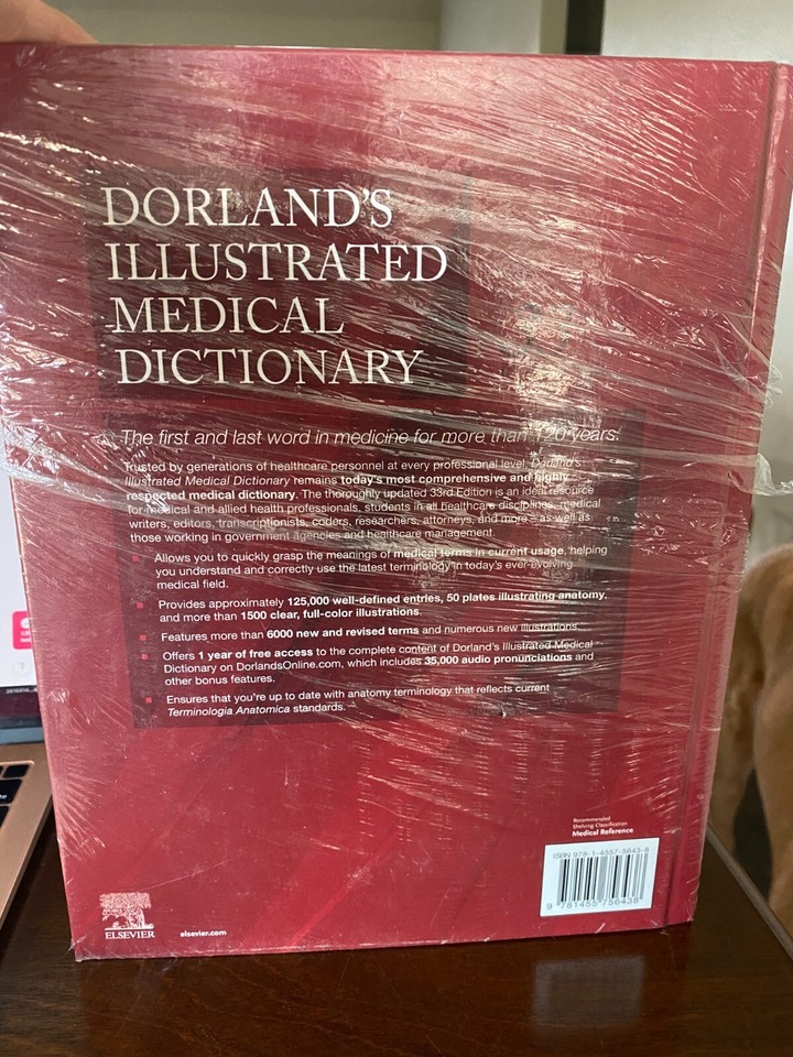 Dorland's Illustrated Medical Dictionary 33rd Edition, Hardcover BRAND ...