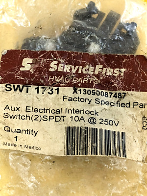 TRANE/SERVICE FIRST SWT1731 AUXILIARY ELECTRICAL 10 AMP INTERLOCK ...