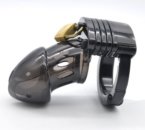 Plastic Men's Cuckold Penis Holders Lockdown Chastity Cage Adjustable Ring Space | eBay