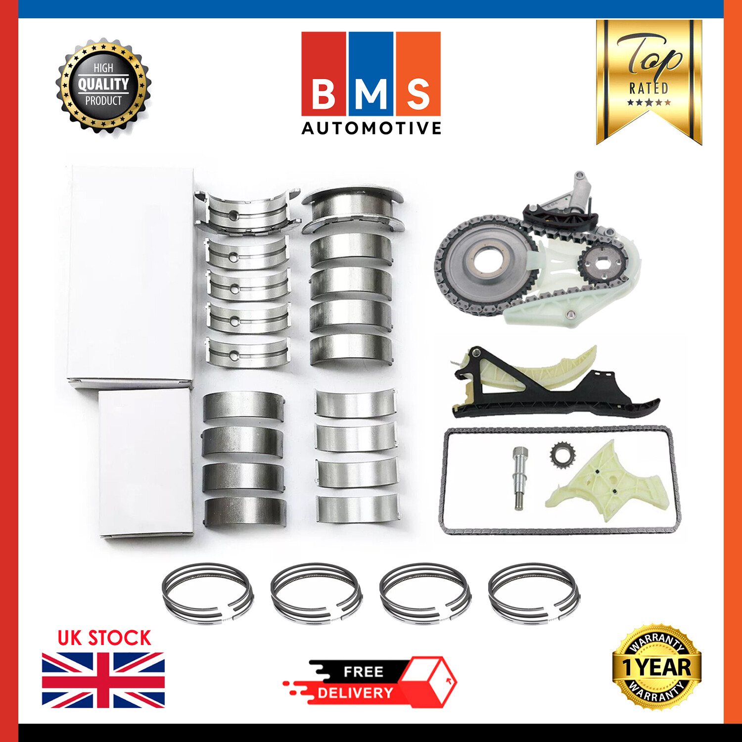 BMW N20B20 TIMING CHAIN KIT WITH ENGINE REBUILD KIT 2.0 PETROL 1 3 5 ...