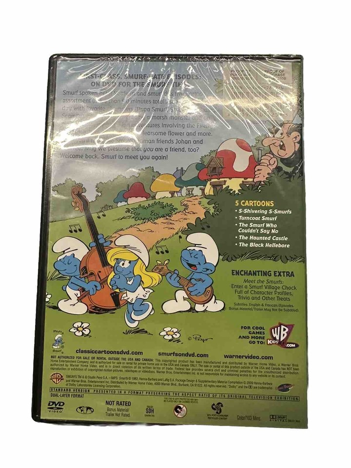 The Smurfs - Vol. 1 (DVD, 2009) True Blue Friends, Warner Brothers WB ...