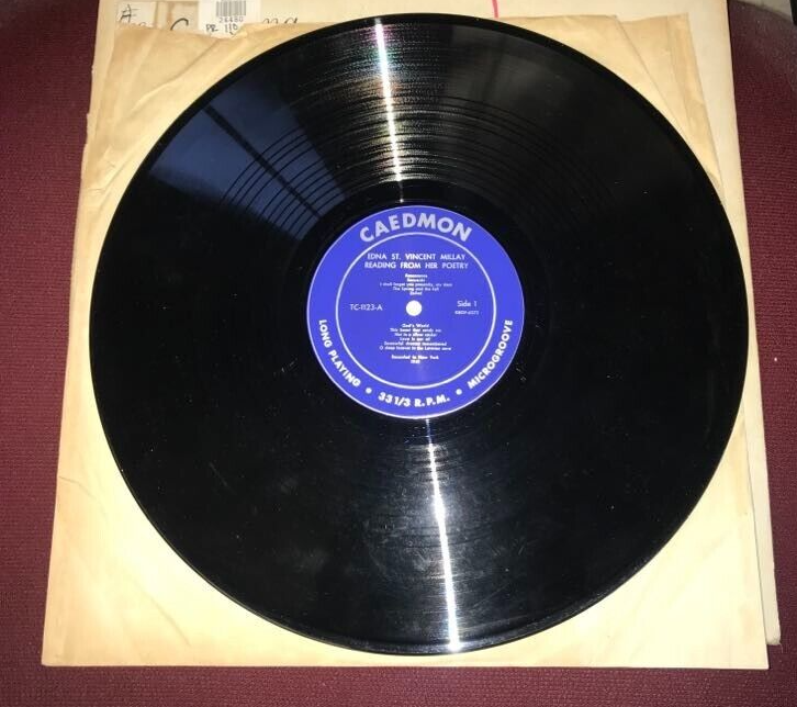 1961 EDNA ST VINCENT MILLAY READING POETRY CAMDEN MAINE CAEDMON RECORD ...