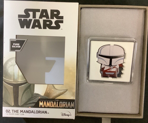 2021 Star Wars Mandalorian "THE MANDALORIAN" 1ox Silver Chibi Coin ...