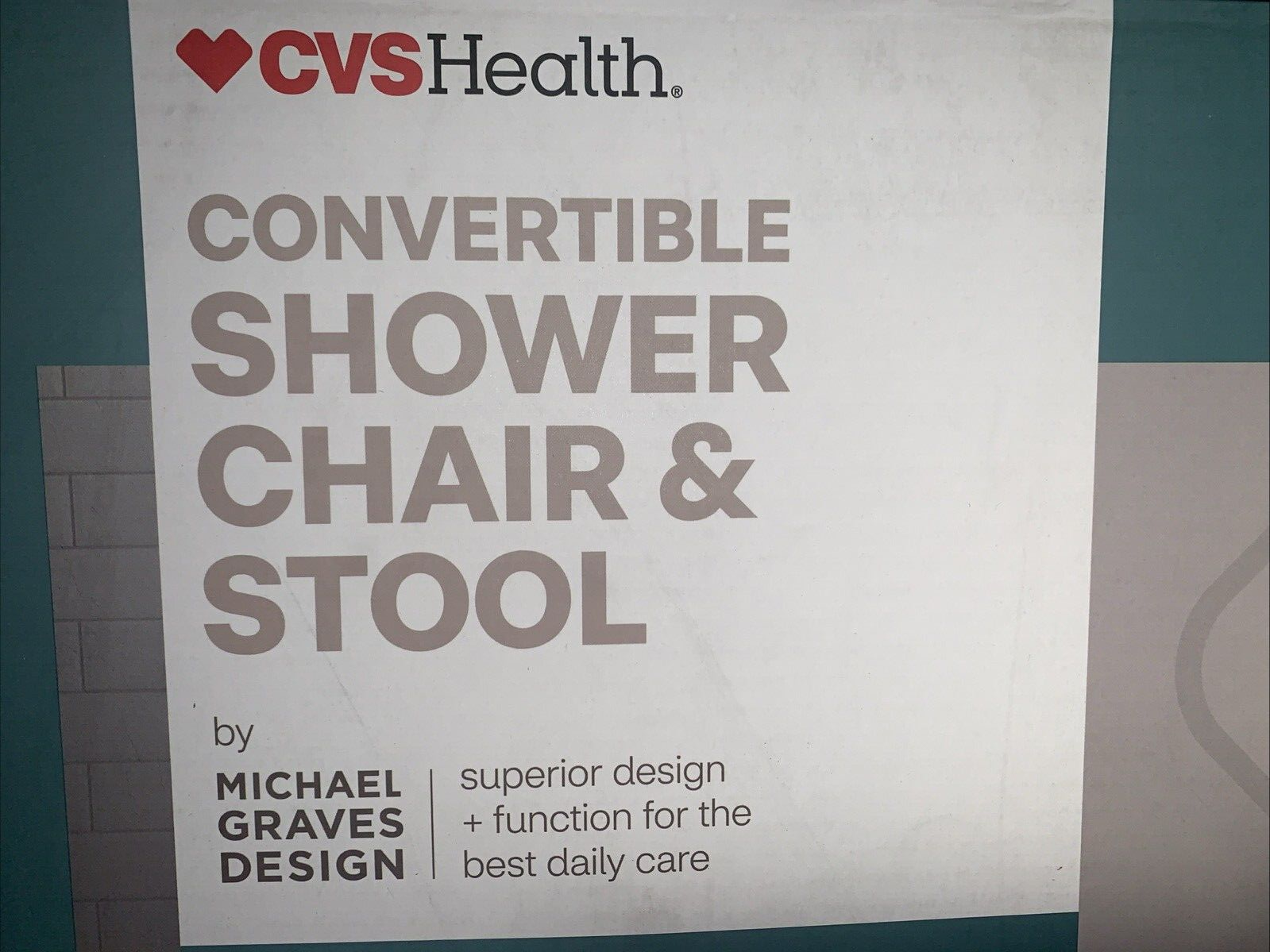 CVS health convertible shower chair and stool designed by Michael ...