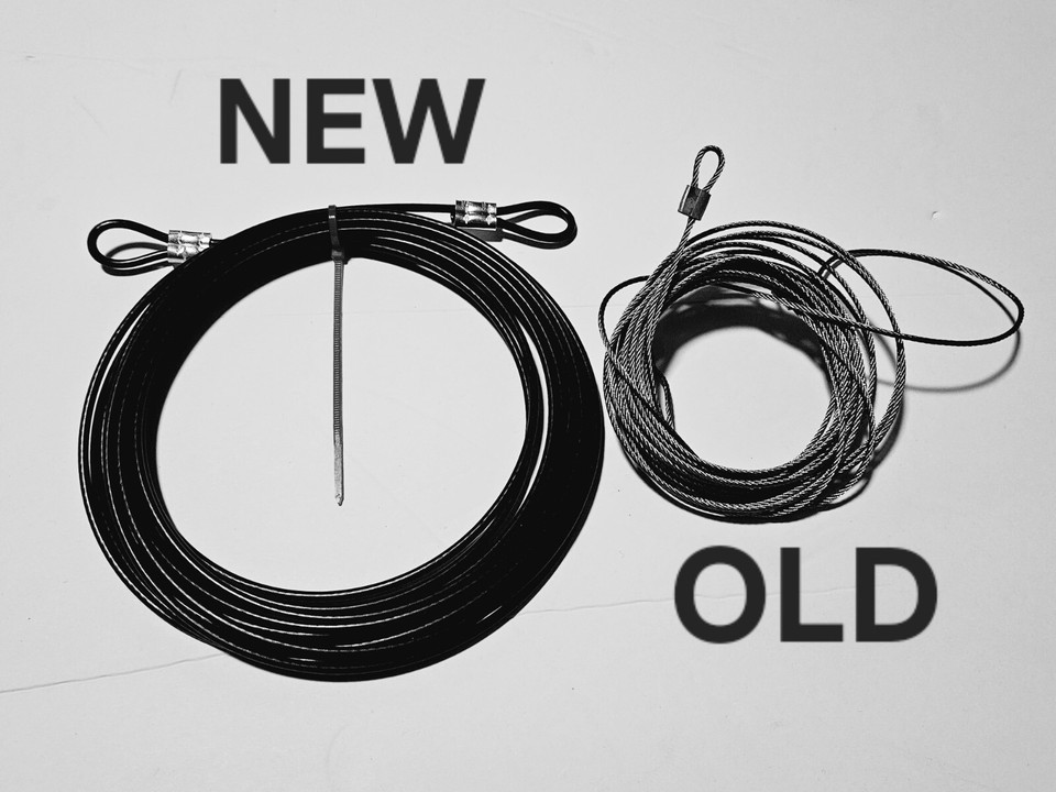 Black 920 lb 12 ft Skeleton Replacement Part U Tether Cable Wire Home ...