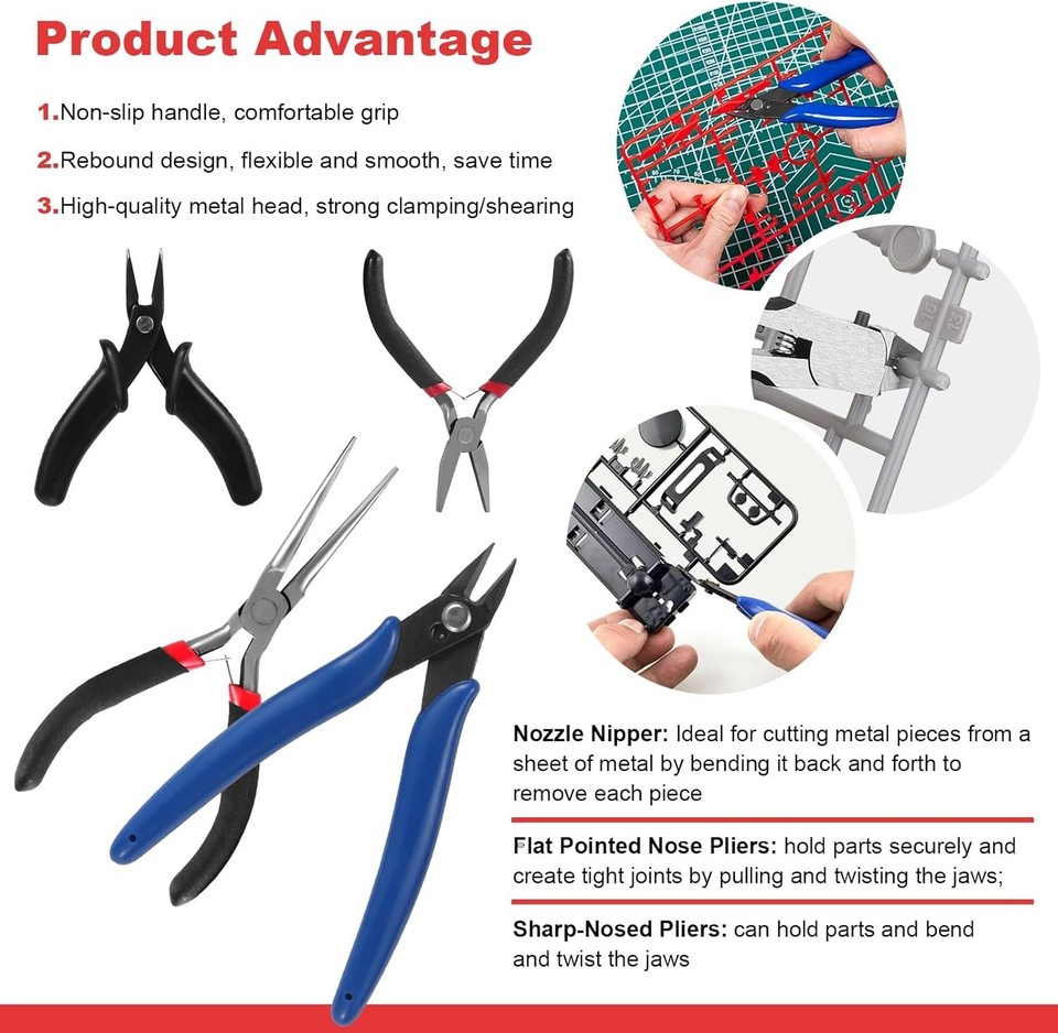 15PCS Gundam Model Tools Kit, Craft Set Model, Hobby Basic Tools for ...