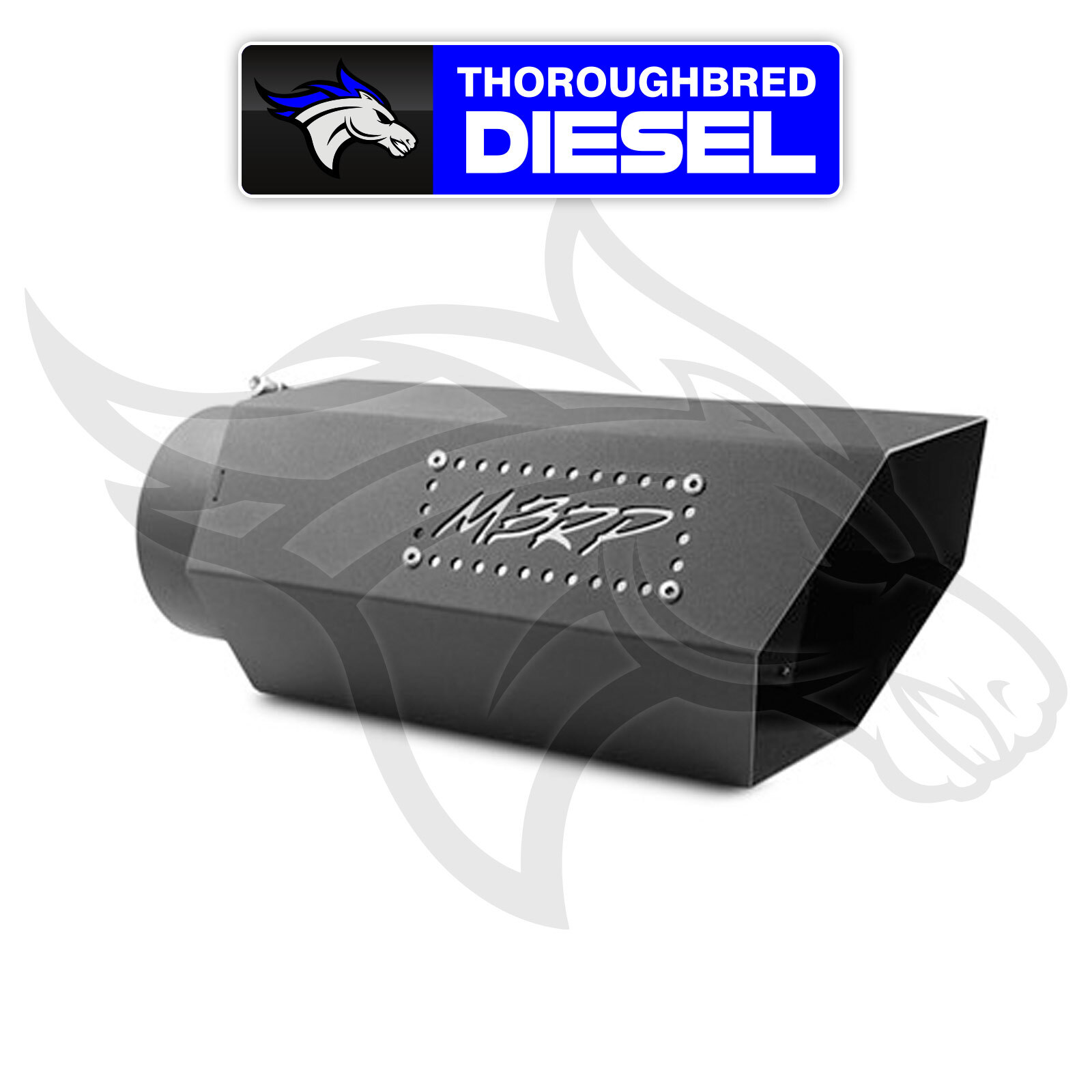 MBRP Hexagon Tip 6" Tip 5 "ID inlet 16" length, SS Logo Black Coated ...