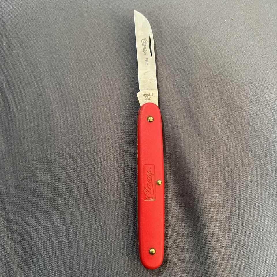 Clauss PK3 Red Folding Pocket Knife Single Blade China Japan | eBay