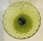 Green Glass Compote Twisted Stem Diamond Textured Bowl 8 to 9 Inch | eBay