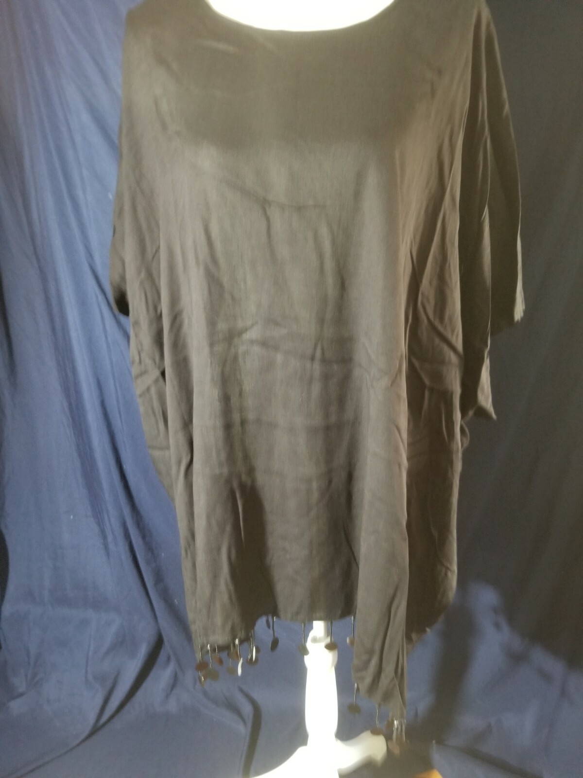 Evolution by Kembali Black Draped Tunic w/Hanging Accents Size 1X NWT ...