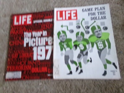 VINTAGE 2 ISSUES LIFE MAGAZINE DOUBLE ISSUE DEC 31,1971--- AUG 27,1971 ...