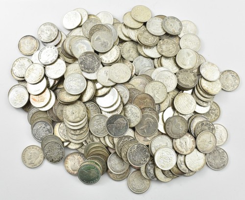 $10 Face 80% Silver Canadian Canada Half Dollars 20 Pcs Roll Bullion ...