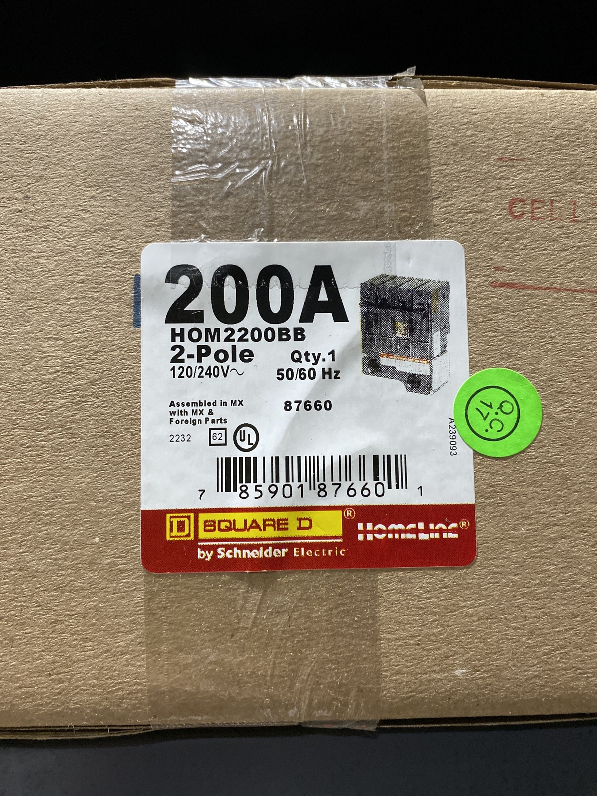 HOM2200BB SQD 2 POLE 200A 120-240V NEW | eBay