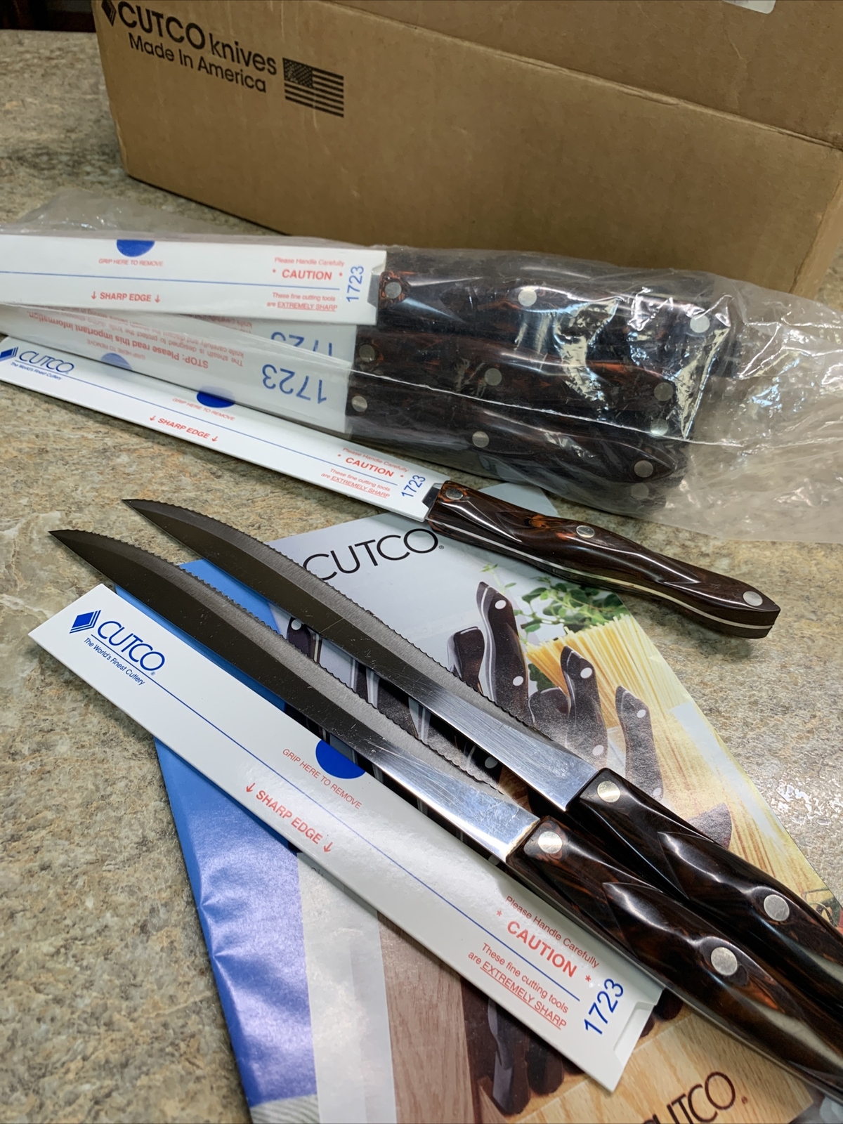 CUTCO 1723 Carver Knife DD Sharp! Factory Fresh! Classic/Brown Choose ...