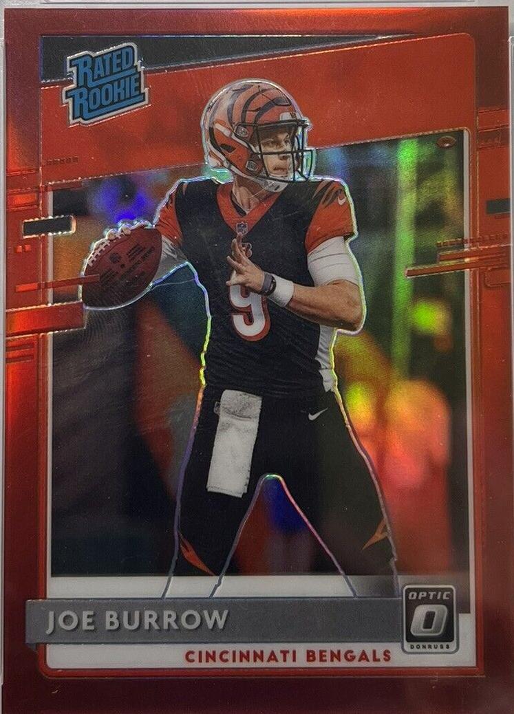 2020 Panini Donruss - Rated Rookie Joe Burrow #P-301 Optic Preview Red ...