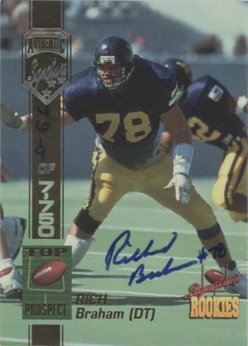 1994 Signature Rookies - Rich Braham #9 Authentic Signatures /7750 (AU ...