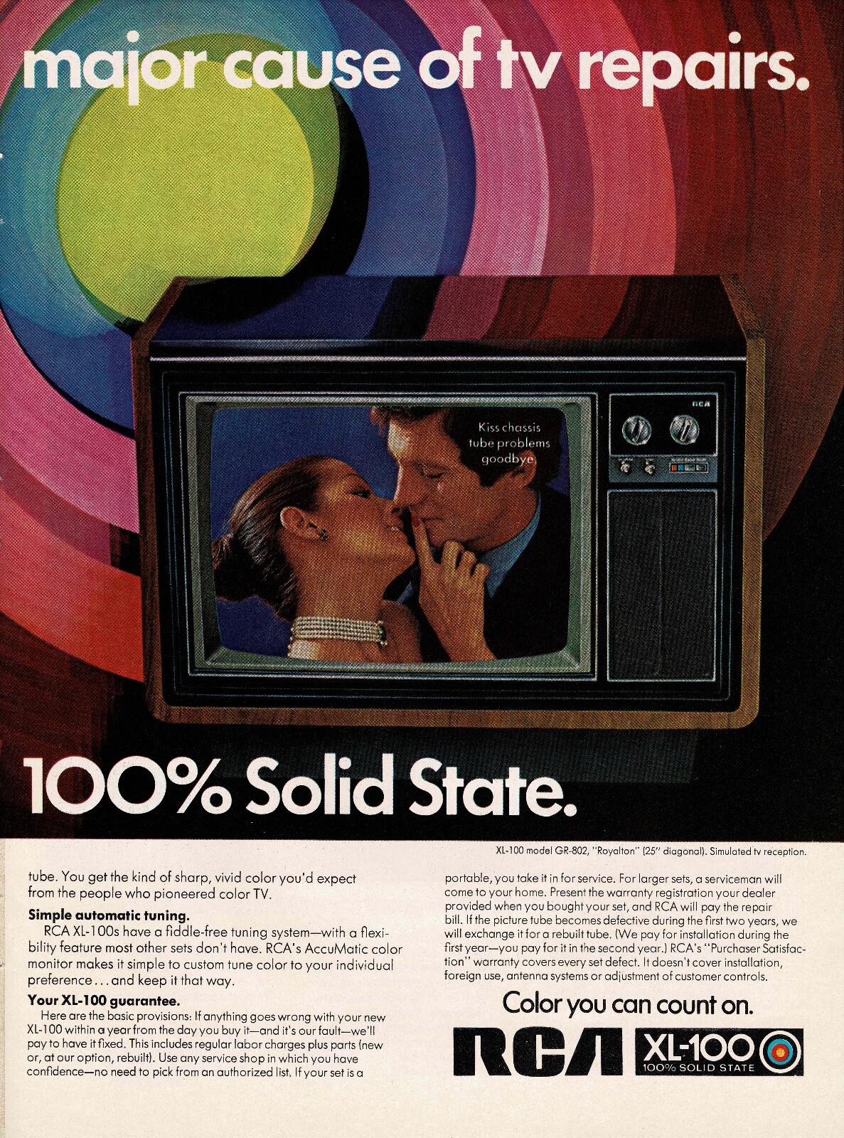 1972 RCA XL-100 Solid State TV Ad | eBay