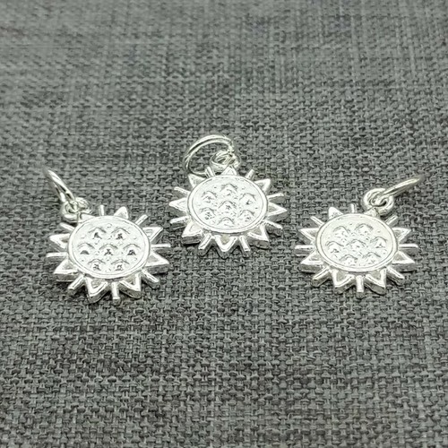 8pcs of 925 Sterling Silver Sun Sunshine Charms for Bracelet Necklace ...