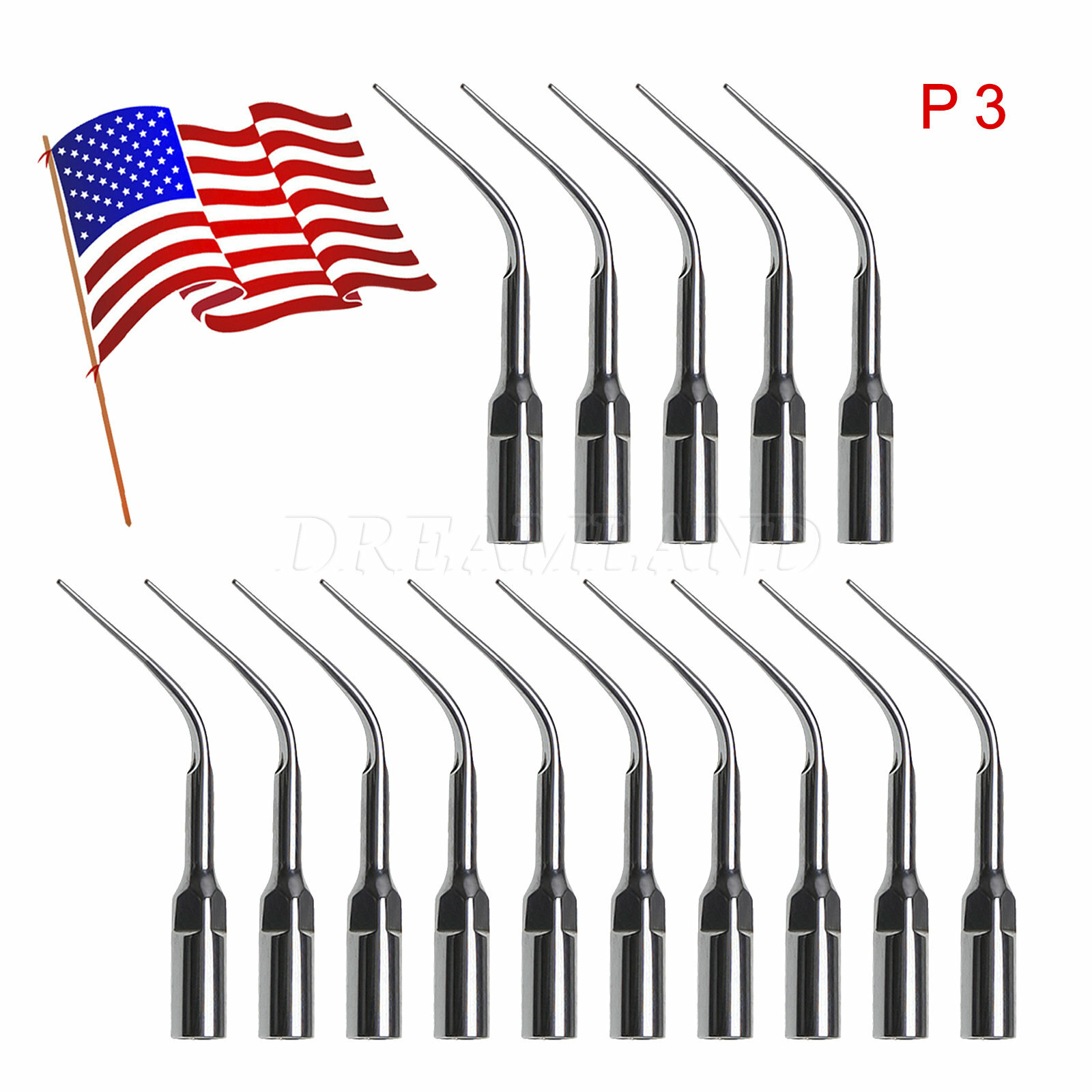 5X P3 Dental Ultrasonic Scaler Tips Perio Tips compatible with EMS ...