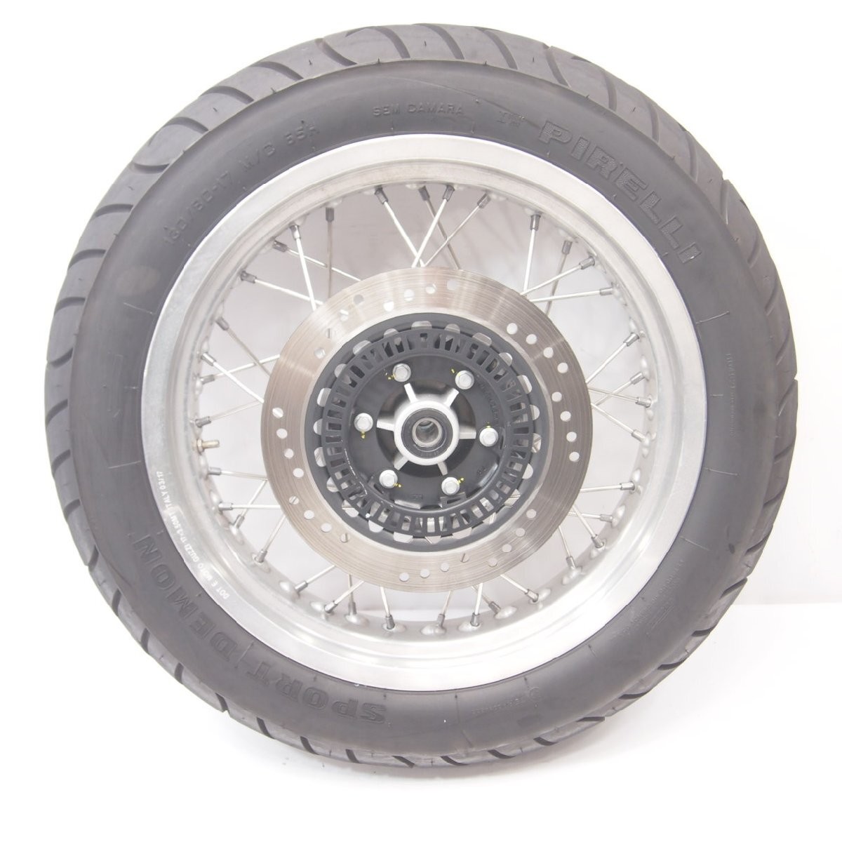 Moto Guzzi V7 Racer Rear Wheel 17x3.50J OEM Genuine Spoke Rim No Wobble ...