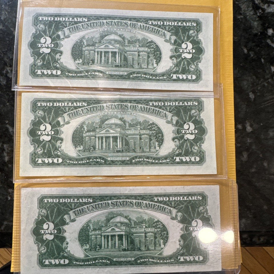 Lot Of 5 Old $2 Notes Some Uncirculated Error With Stamps Super Cool ...