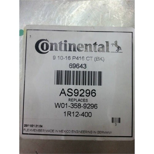 Continental ContiTech AS9296 Air Spring 9 10-16 P416 CT W01-358-9296 ...