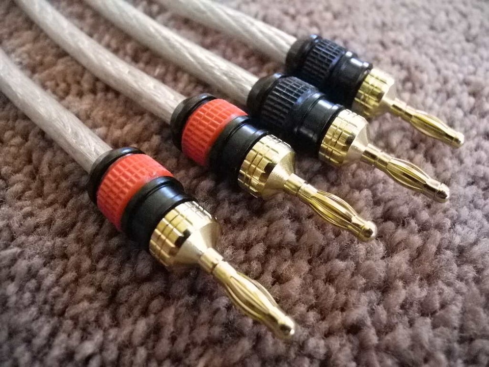 8GA AUDIOPHILE 8.5 INCH SPEAKER JUMPERS. 742 STRAND'S OFC. GOLD BANANA ...