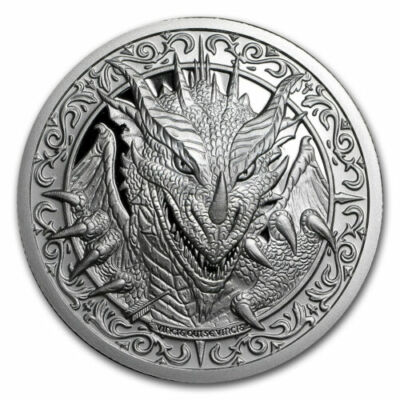 The Destiny Coin 2 - The Dragon - 2 oz .999 FINE Silver BU Round - IN ...