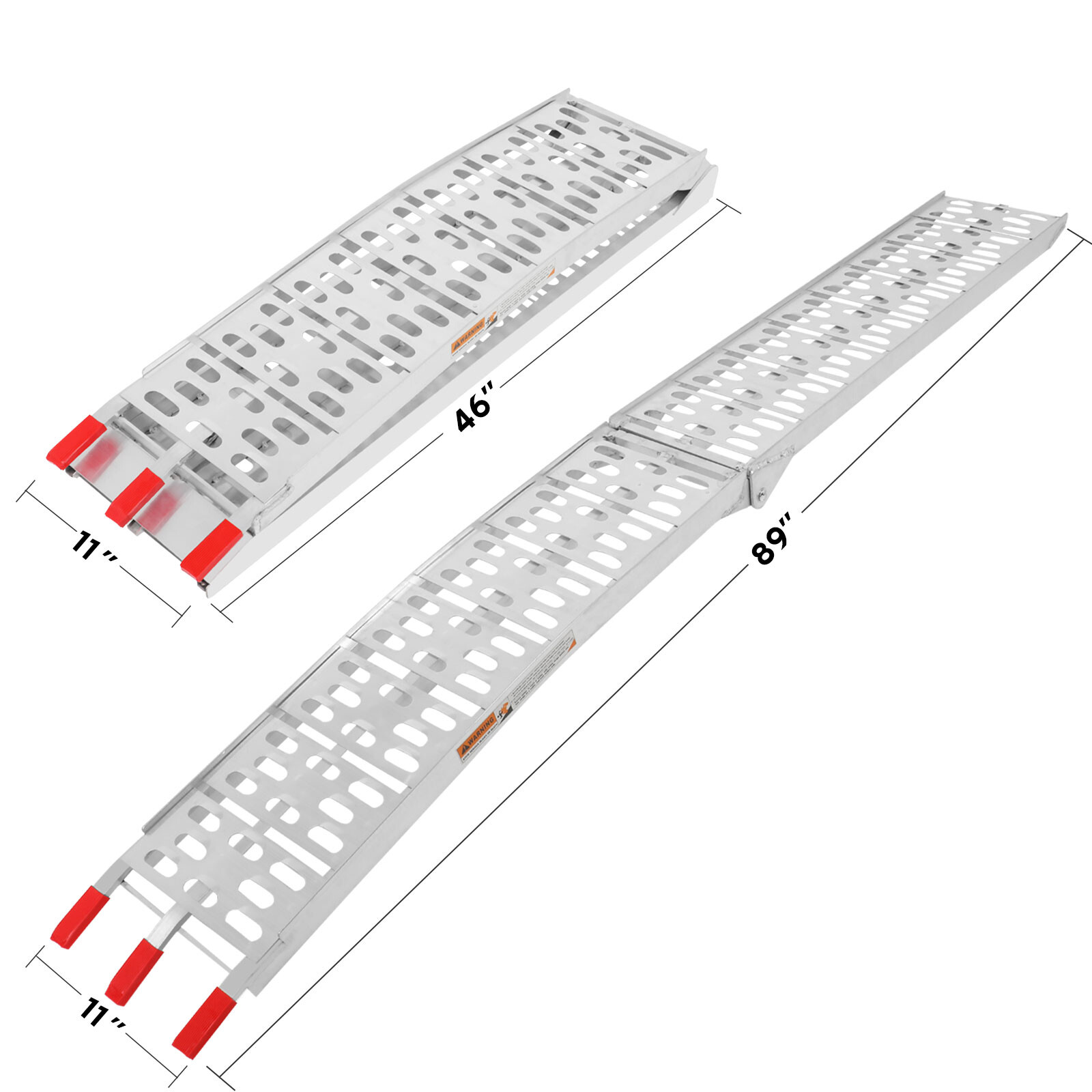 1Pair 7.5 ft Aluminum Arched Motorcycle ATV/UTV Truck Lawn Folding ...