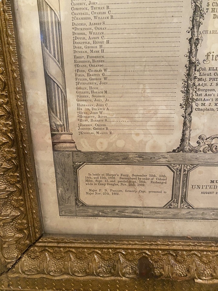 Civil War Soldiers Memorial roster 1862 126th Regiment New York ...