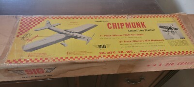 Vintage Semi Scale Sig Kit Chipmunk Control line Stunter Kit | eBay