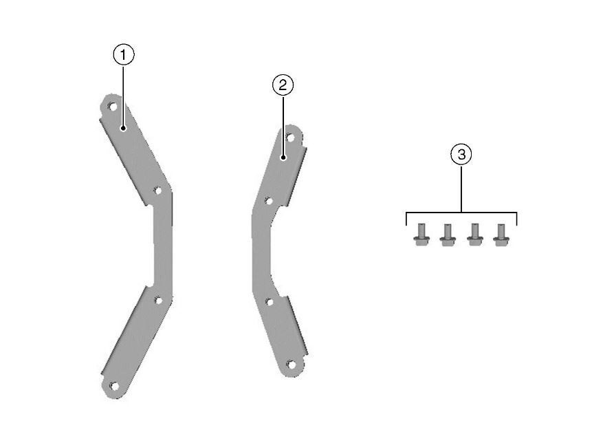 2022-2026 Genuine Kawasaki KLR650 KLE 43 Liter Top Case Fitting Kit ...