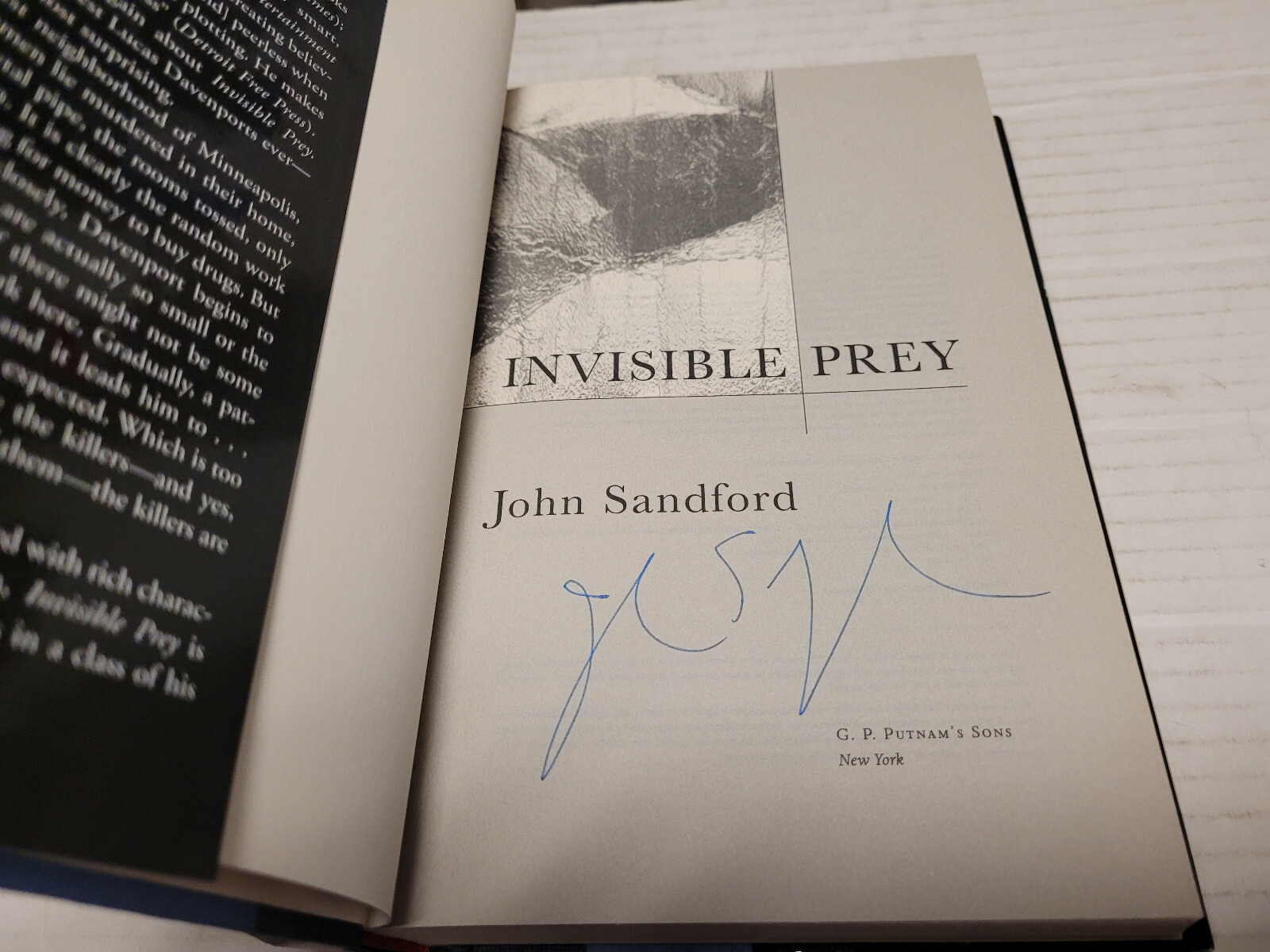 Invisible Prey by John Sandford (2007, Hardcover) SIGNED 1st/1st ...