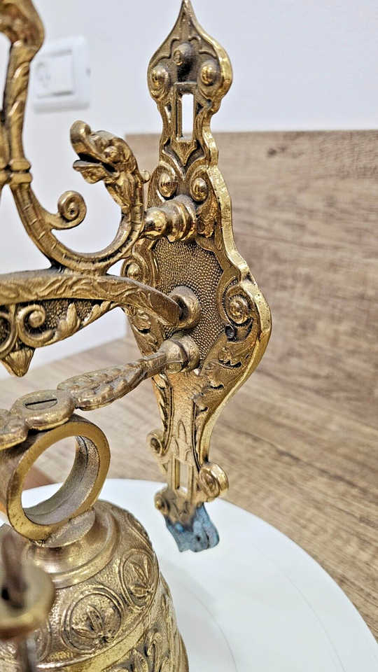 Vintage Decor Heavy Brass Door Bell Angel Inscribed - "LEO-AQUILA ...