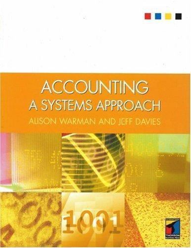 Accounting : A Systems Approach by Jeff Davies and Alison Warman (1998 ...