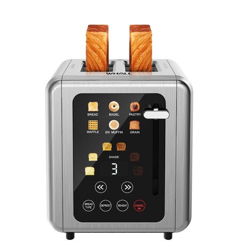 Touch Screen Toaster 2 Slice, Stainless Steel Digital Timer Toasters ...